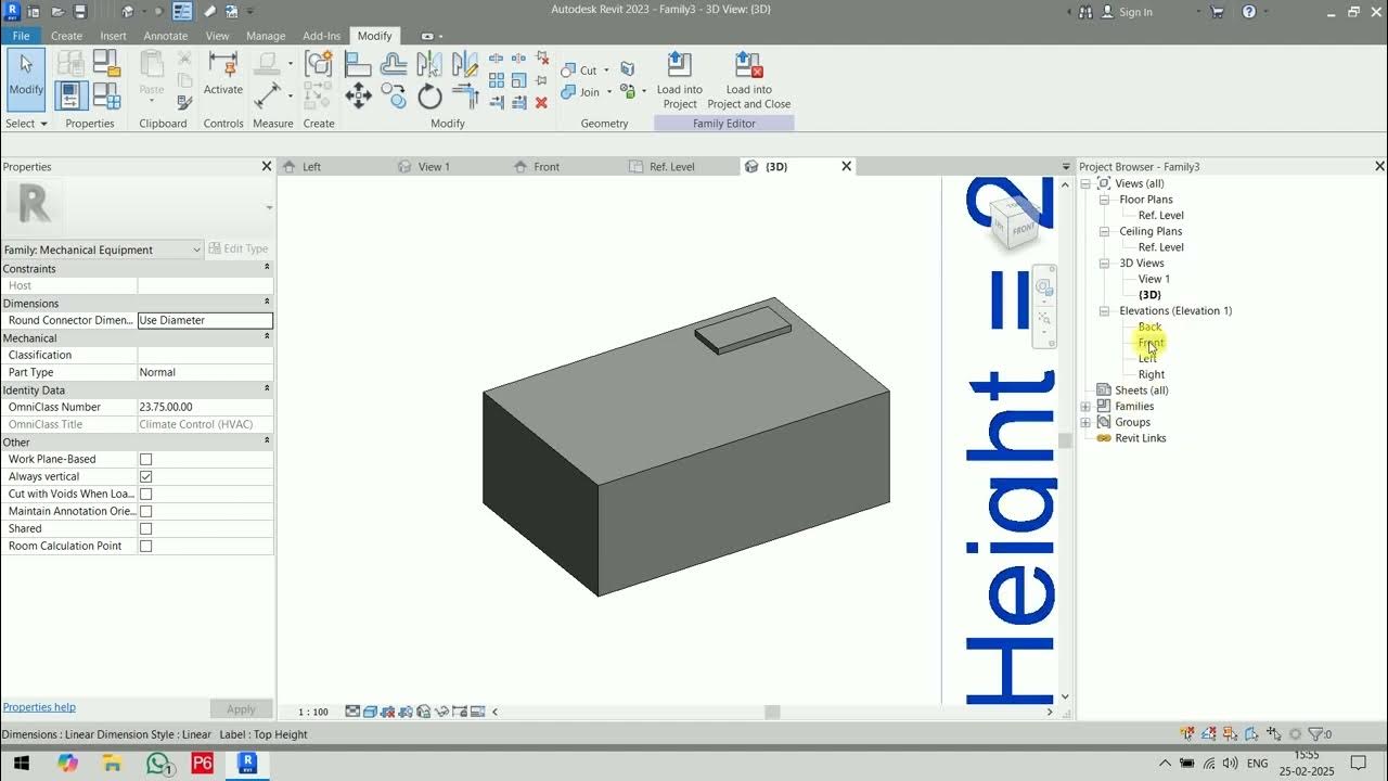 How to define Parameters while creating the Revit Family | How to create MEP Connectors | Lec ...