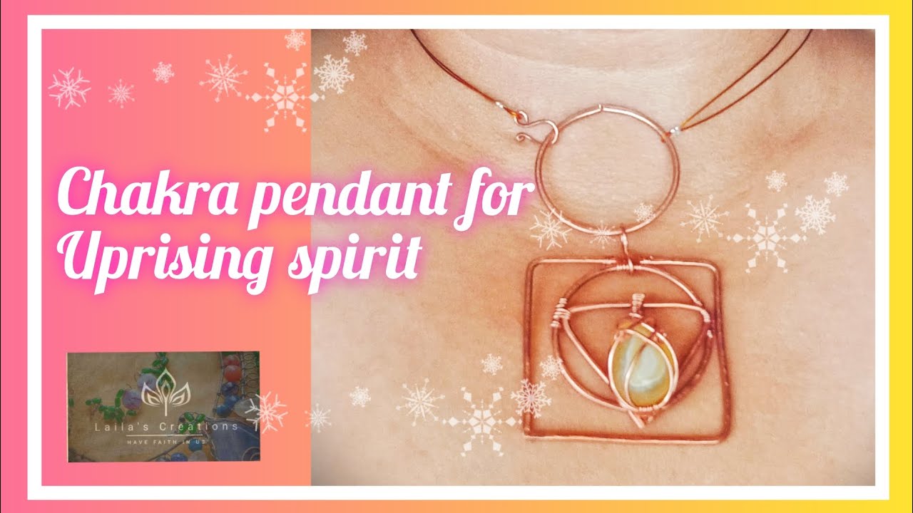 Chakra pendant and unique style necklace making tutorial/Copper wire ...