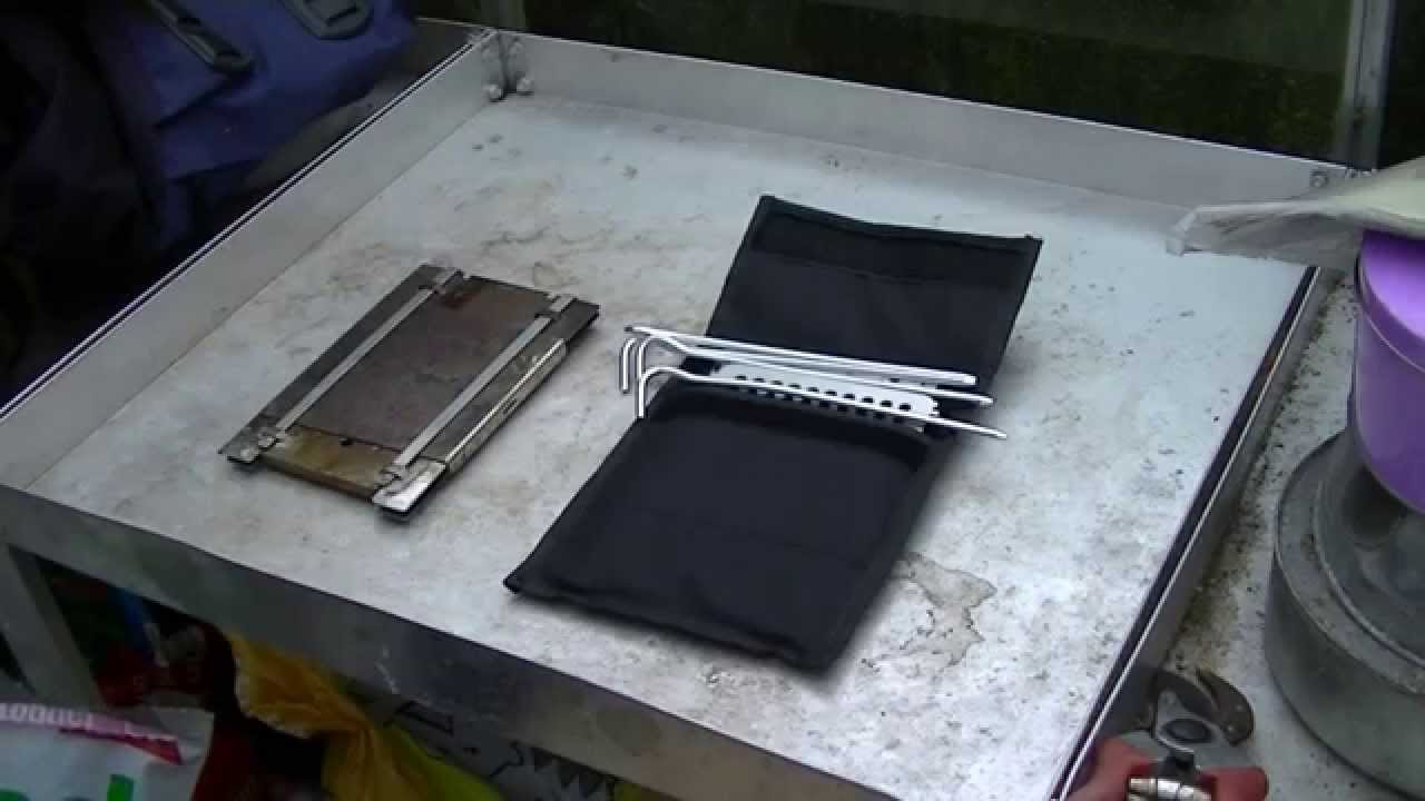 Bushbox XL V Folding firebox - YouTube