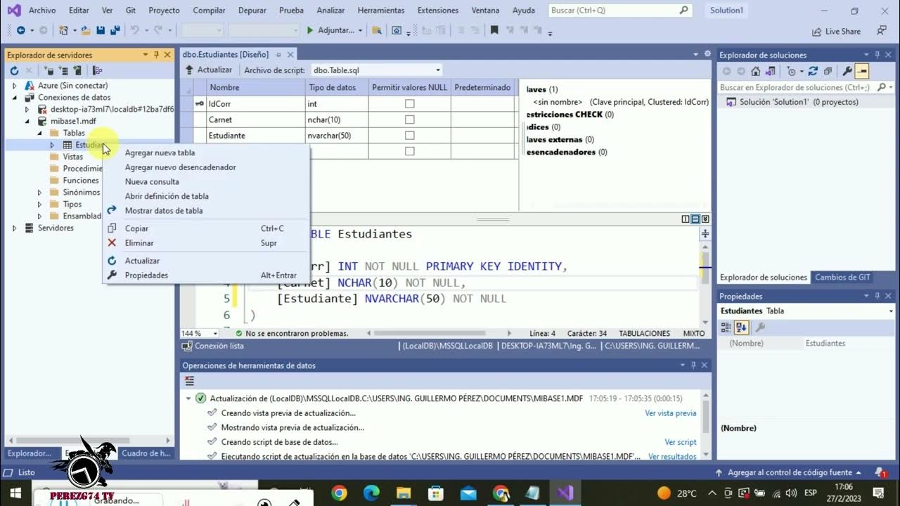 Creación de archivos MDF en Visual Studio.NET 2019 - YouTube