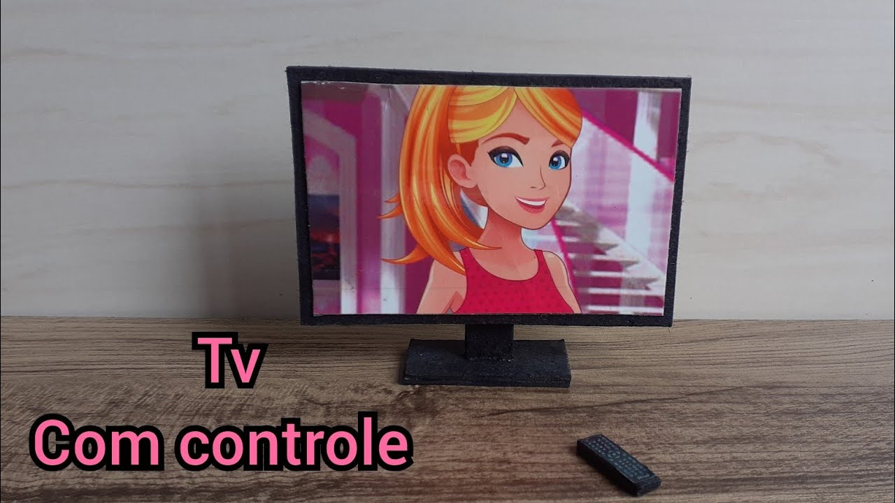 Como fazer TV com controle para Barbie| Dicas diy miniatura - YouTube