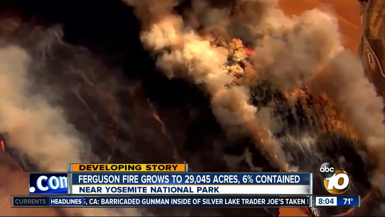 Ferguson fire grows to 29,045 acres, 6% contained - YouTube