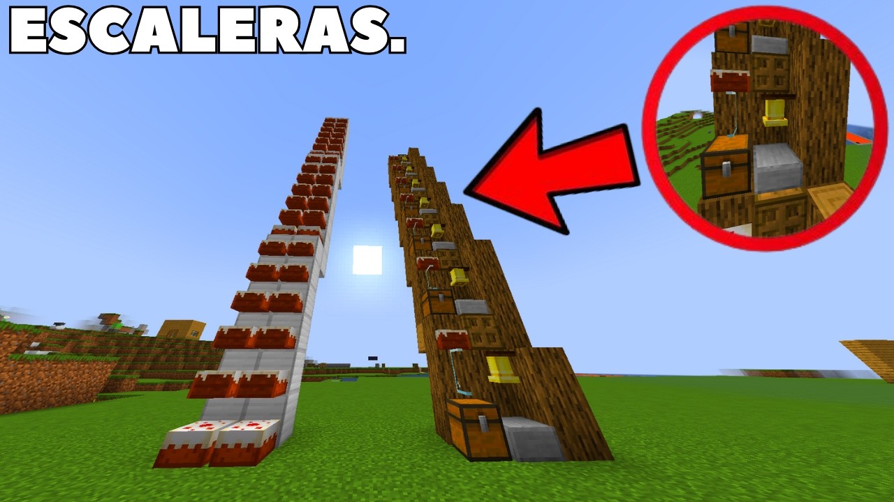 CÓMO HACER LAS MEJORES ESCALERAS DE TODO MINECRAFT - YouTube