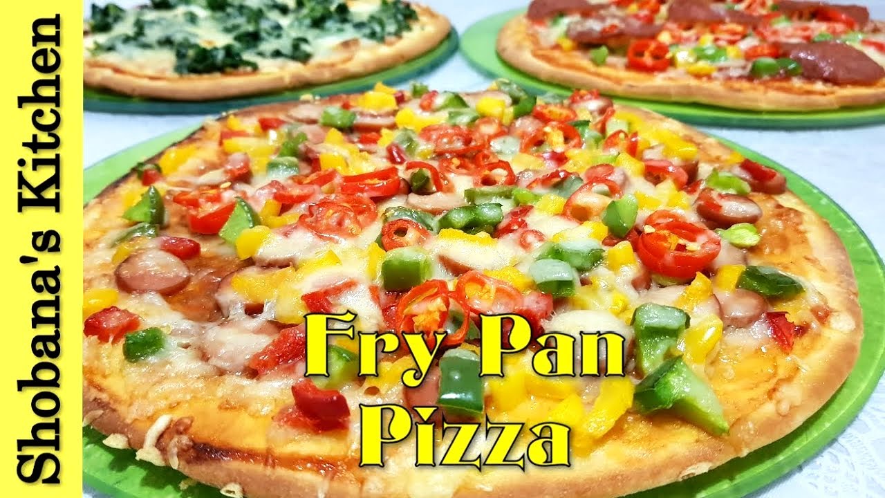 How to Make Pizza in Fry Pan - Veg Pizza Recipe without Oven - YouTube