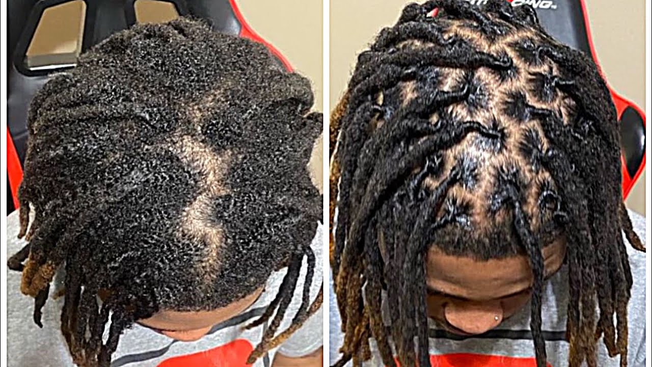 Getting my dreads reattached/ retwist - YouTube