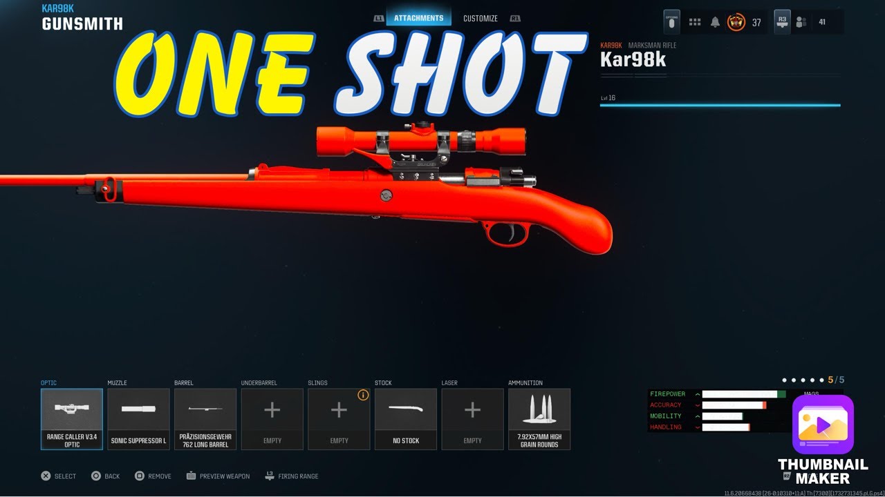 new *ONE SHOT* KAR98 is BROKEN in Warzone! 😍 (Best Kar98k Class Setup ...