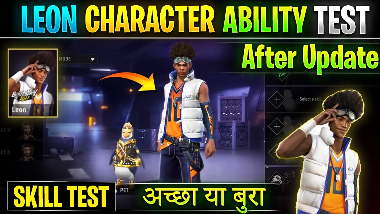 Free Fire Leon Character Ability | Leon character Skill Test After ...
