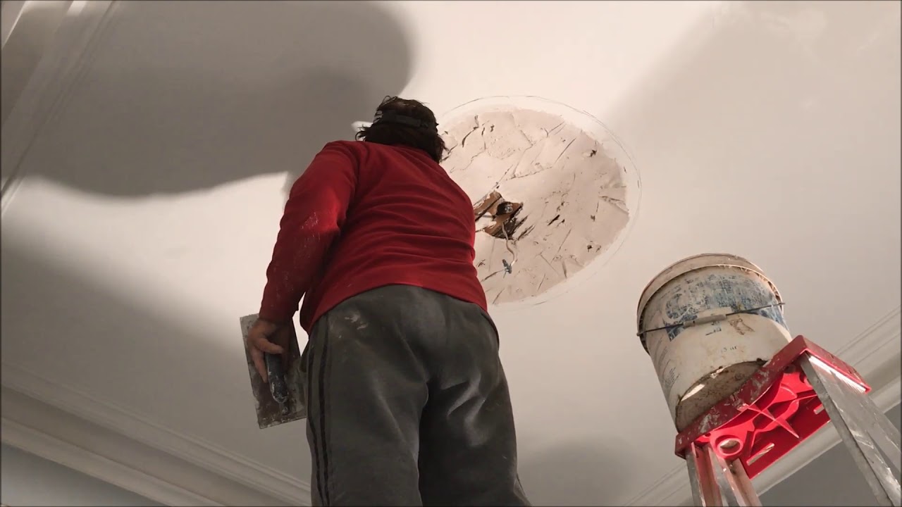 Renewing an Old Broken Ceiling Rose - YouTube