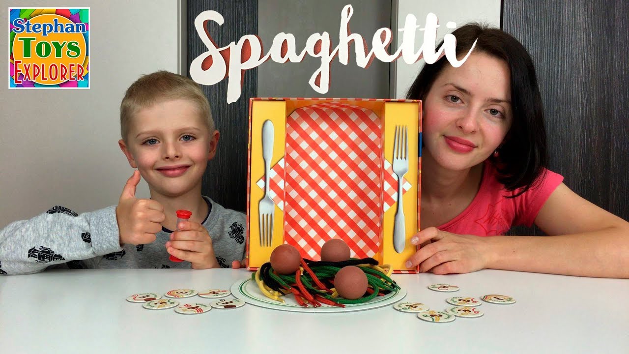Игра: (Спагетти). Вытягиваем Лапшу и Фрикадельки. // Spaghetti Game ...