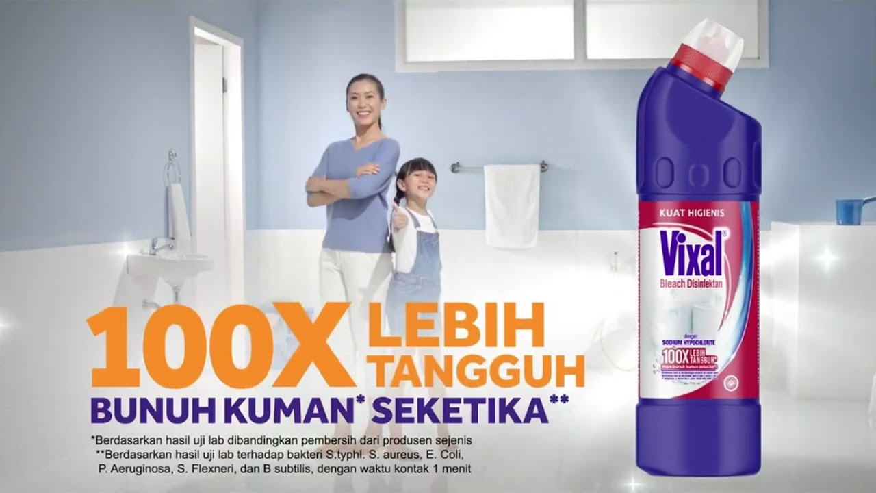 [TVC] Iklan Vixal Disinfektan Bleach 100x Lebih Tangguh Bunuh Kuman ...