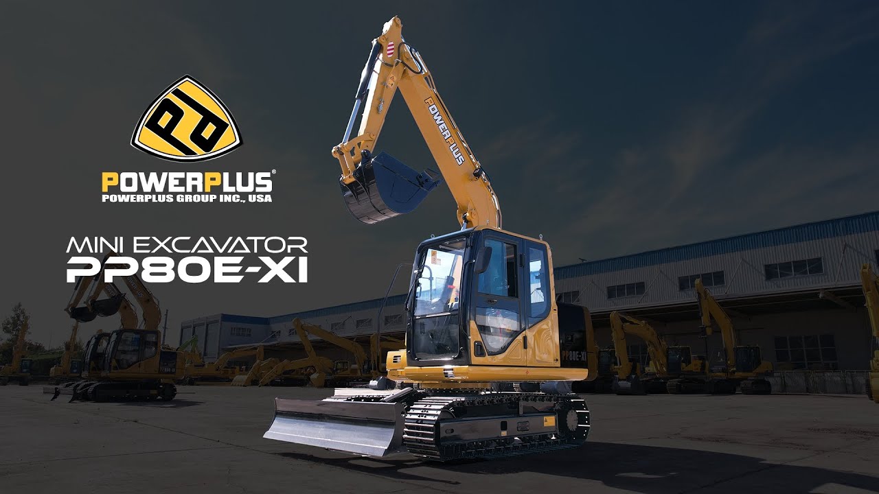 POWERPLUS PP80E-XI Mini Excavator - YouTube