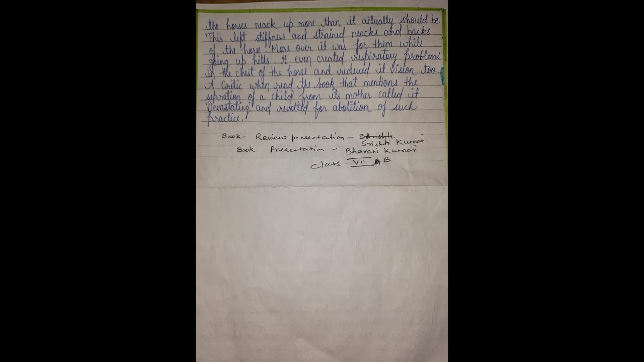 BOOK REVIEW PRESENTATION IN MORNING ASSEMBLY BY CLASS VII A - YouTube