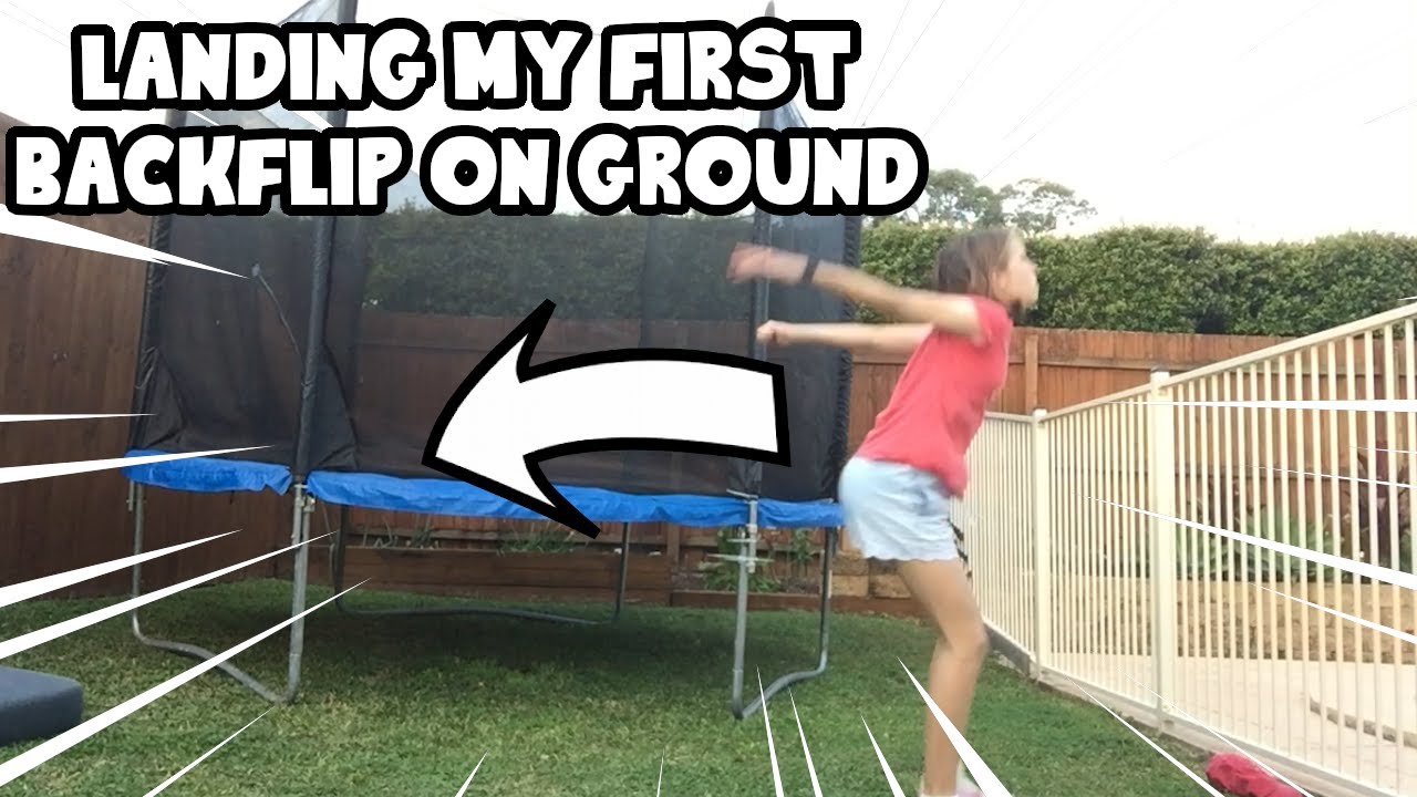 Landing My First Backflip On Ground - YouTube