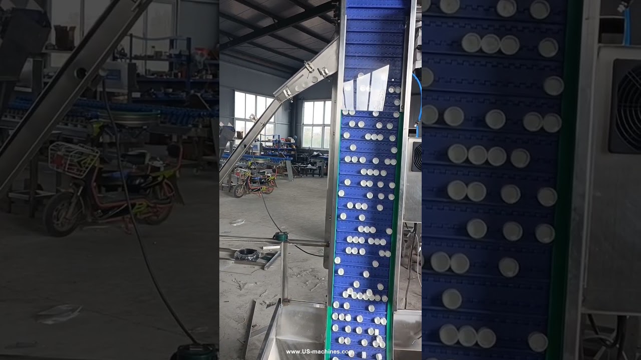 Plastic cap elevator sorting feeding conveyor cap sorting feeding ...