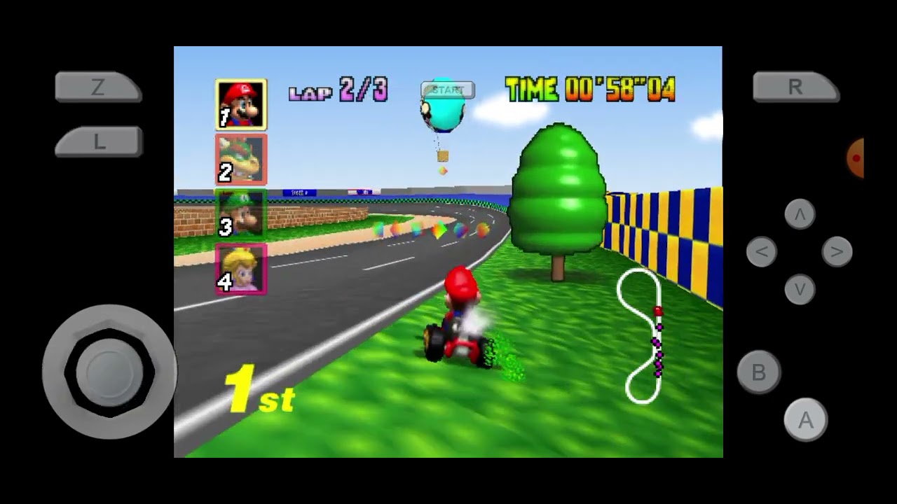 MARIO KART EMULADOR M64 - YouTube