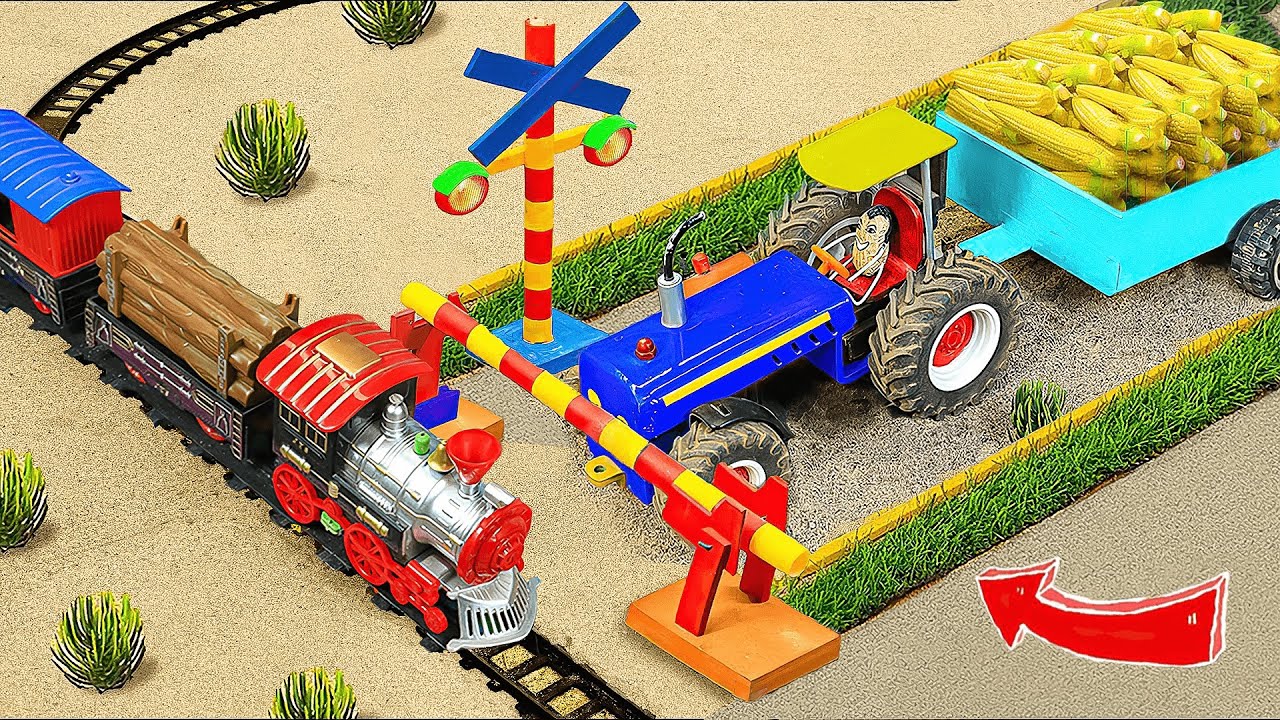 diy making mini plough machine planting field of turnips rainbow colors ...