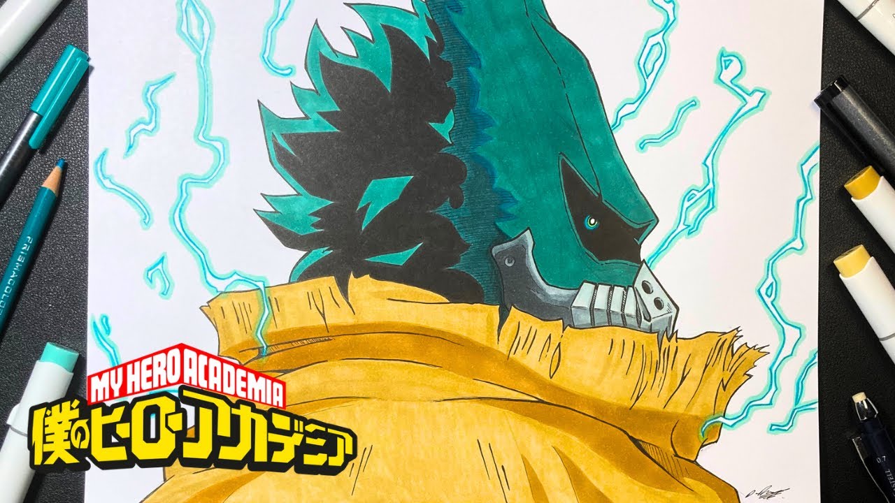 Anime Drawing VIGILANTE DEKU from MY HERO ACADEMIA - DARK DEKU - YouTube