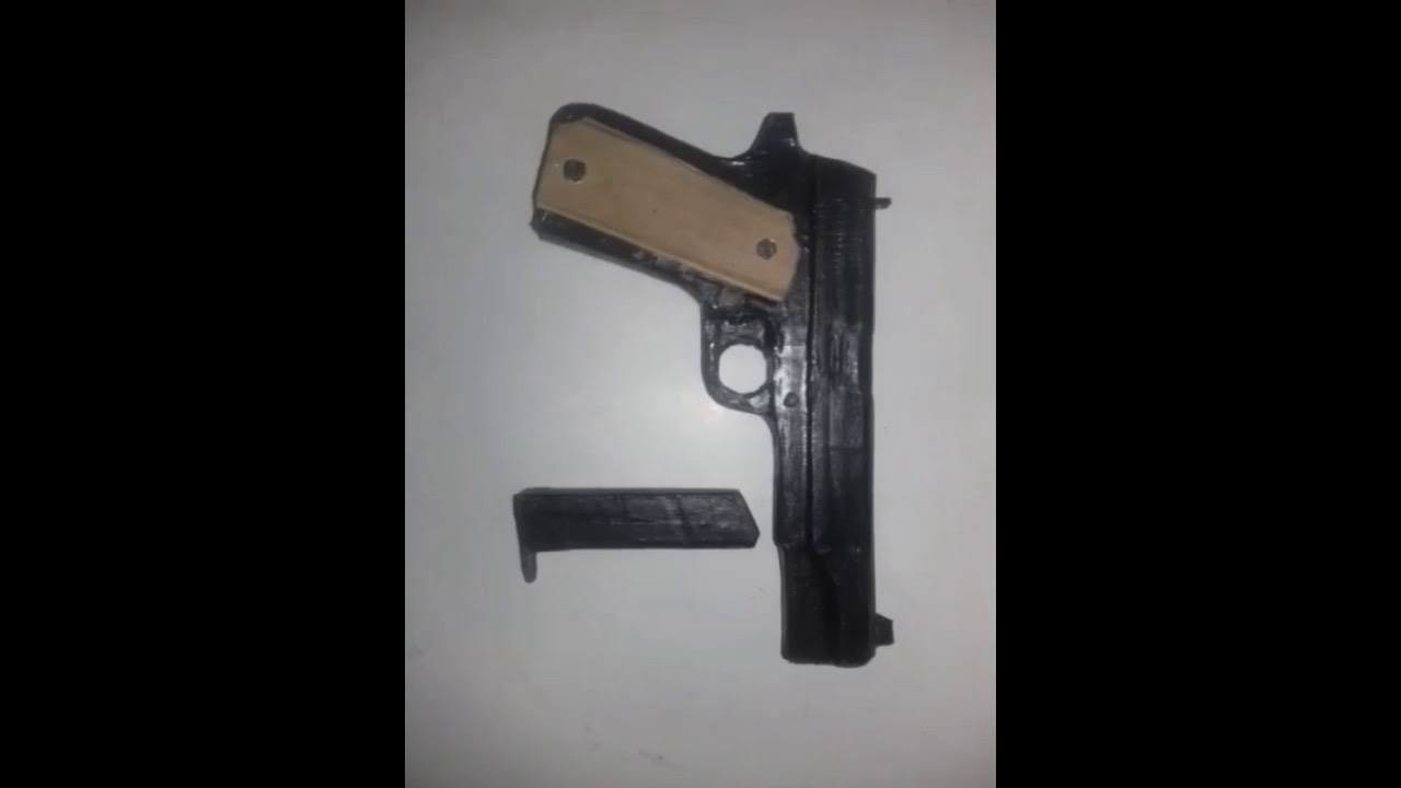 colt m1911 de cartón - YouTube