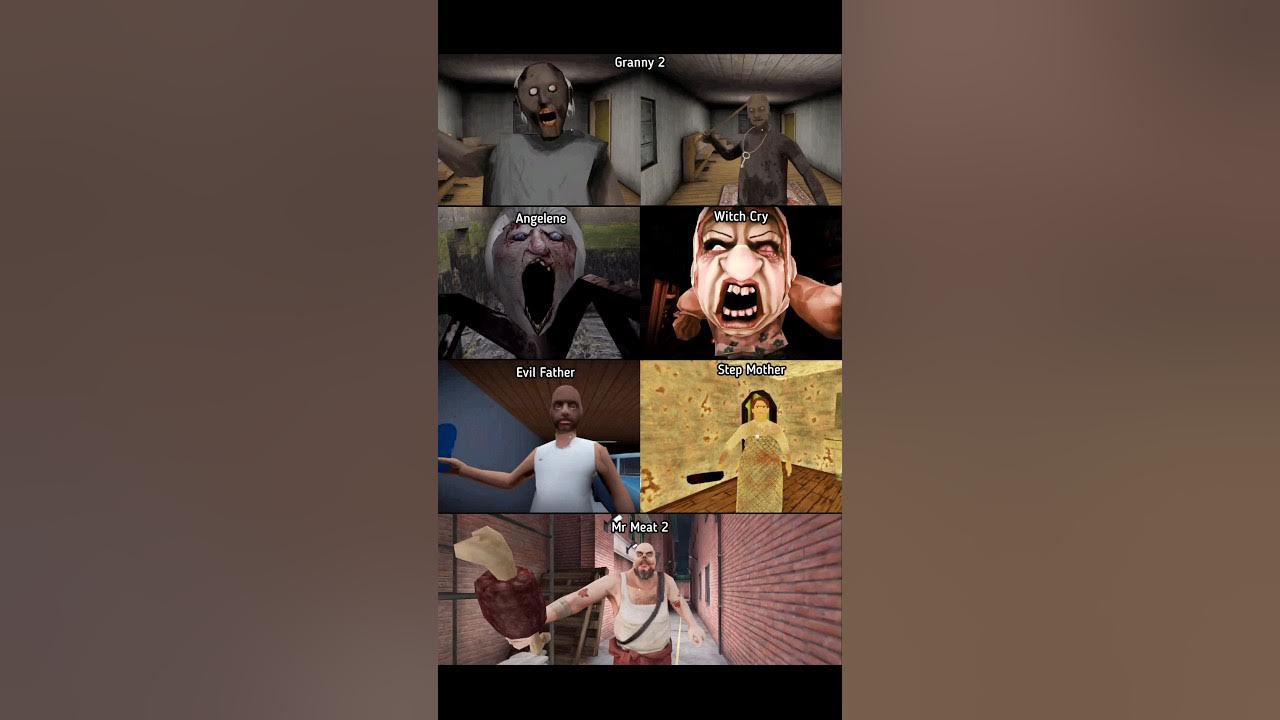 Granny 2 Vs Angelene Vs Witch Cry Vs Evil Father Vs Step Mother Vs Mr Meat | Jumpscare Battle ...