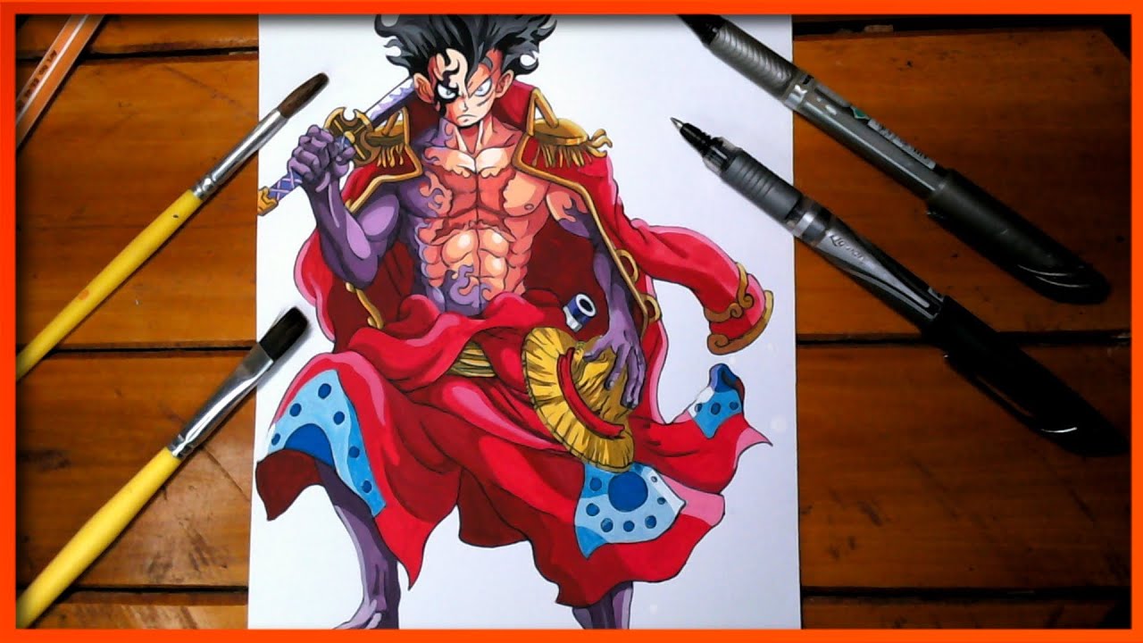 Here's how to draw Luffy wano - YouTube