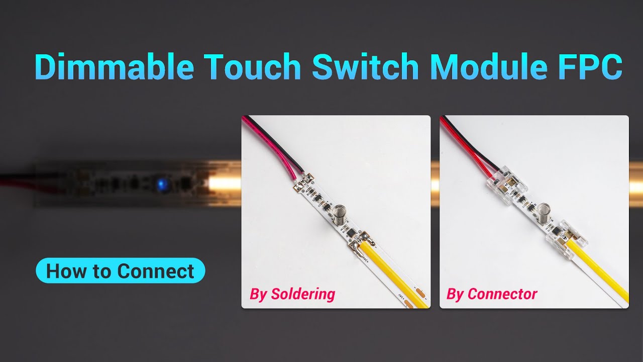 Flexible PCB Dimmable Touch Switch Connection Demo - YouTube