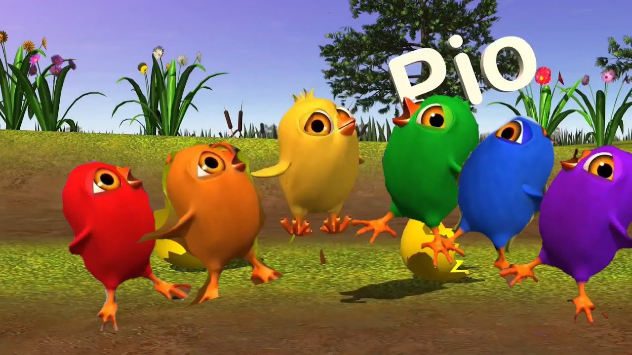 El Pollito Pio Transformado en Diferentes Colores - YouTube