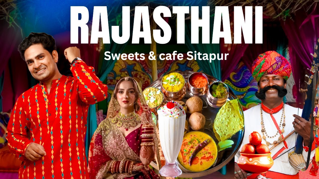 Rajasthani sweets & Cafe Sitapur food vlogs Ranveer Allahbadia Delhi cm ...