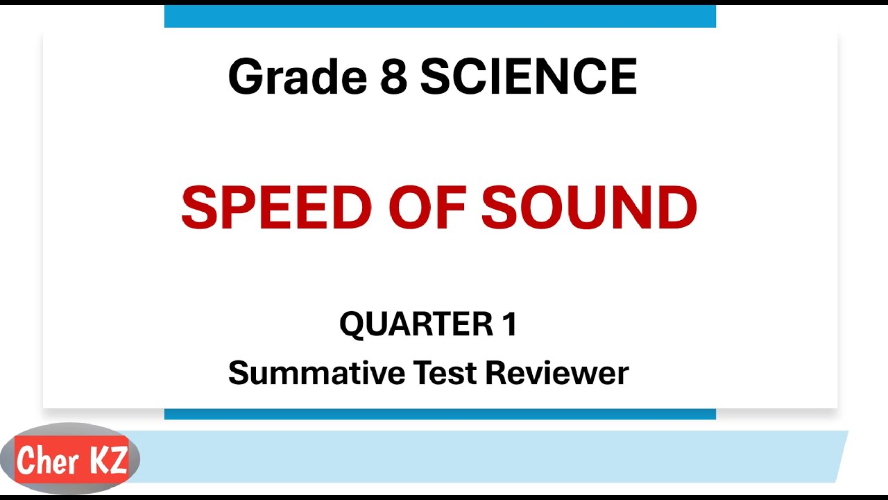 Science 8 Quarter 1 Sound Waves Summative Test Reviewer - YouTube
