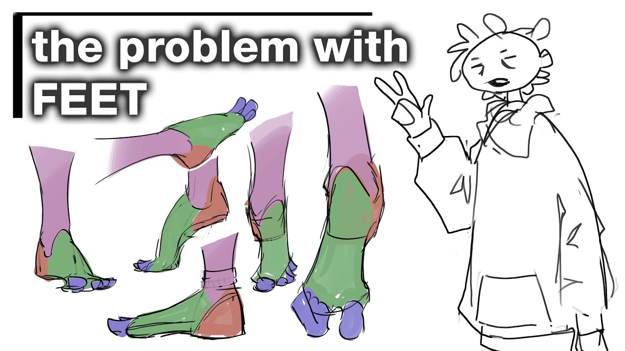 drawing feet tips and tricks | simplified look at feet - YouTube
