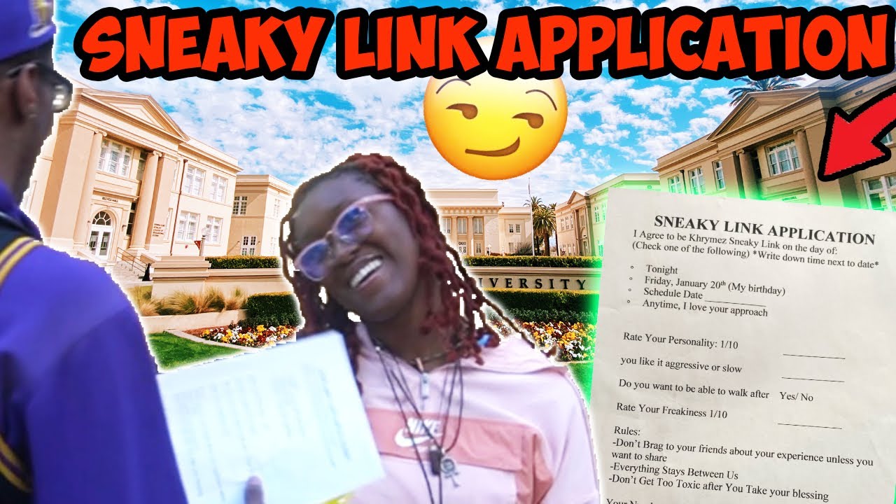 Giving College Girls My SNEAKY LINK Application - YouTube