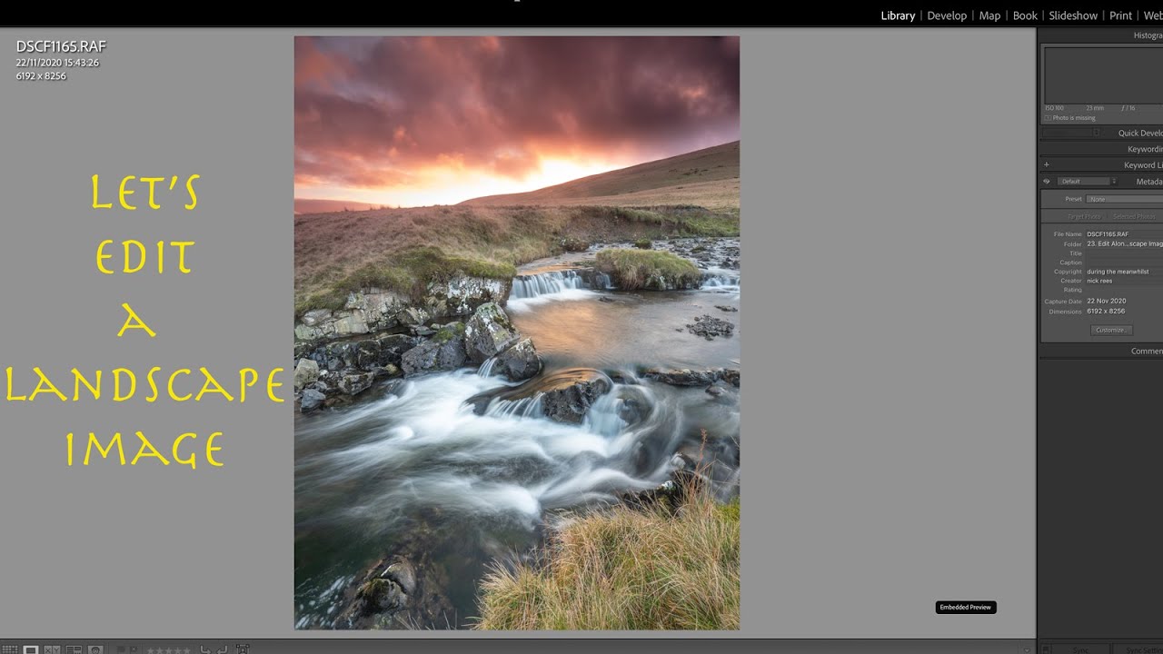 Editing a Landscape Image in Adobe Lightroom - YouTube