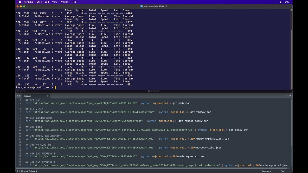 SpacePod 12: Json Payloads with Curl and Python - YouTube