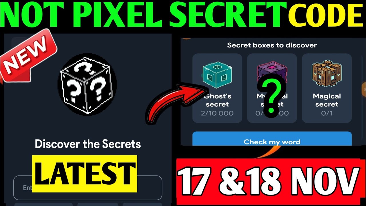 Not Pixel Secret Word 16 Nov | Not Pixel Airdrop Secret Code Today ...