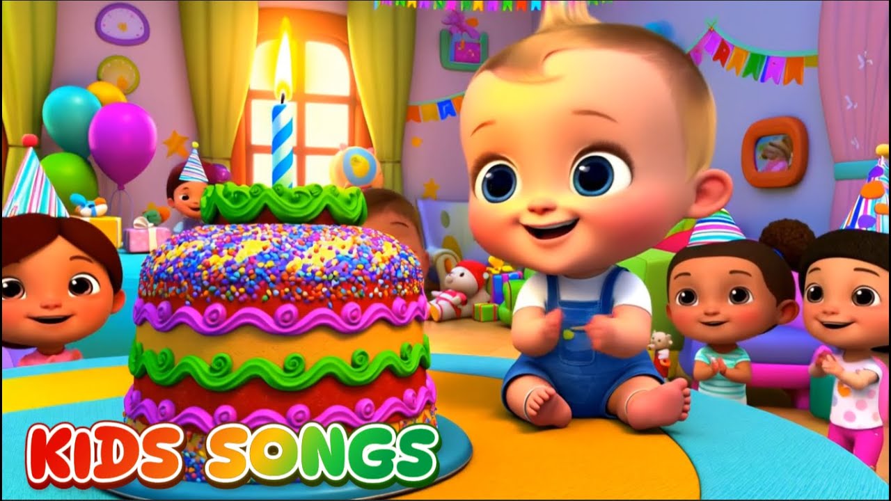 Birthday Cake Song for Kids | Happy Birthday Song | Nursery Rhymes ...