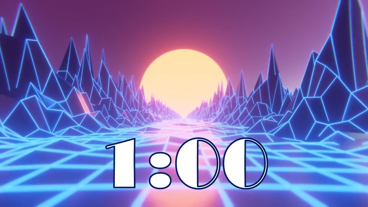 Neon Landscape - A 1 Minute Timer - YouTube