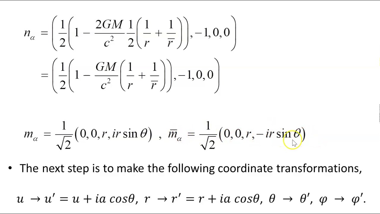 Kerr metric - 3 - YouTube