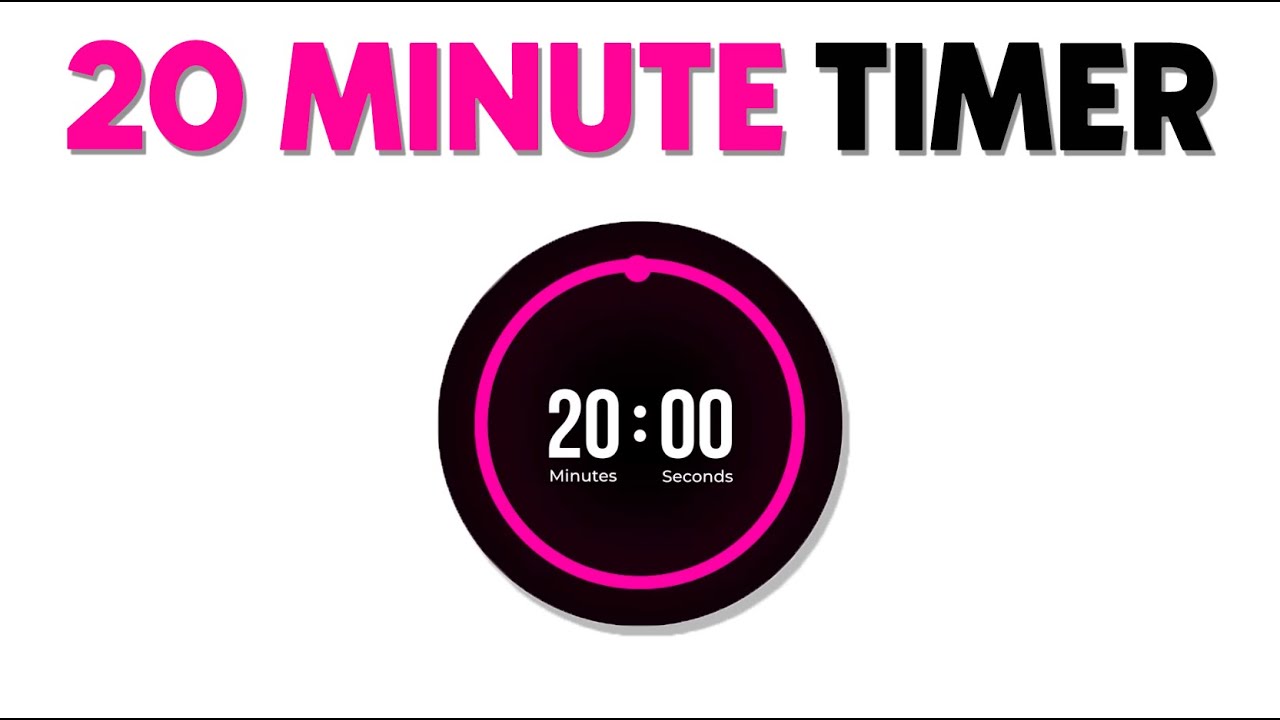 20 MINUTE TIMER | STUDY, EXERCISE AND FOCUS - YouTube