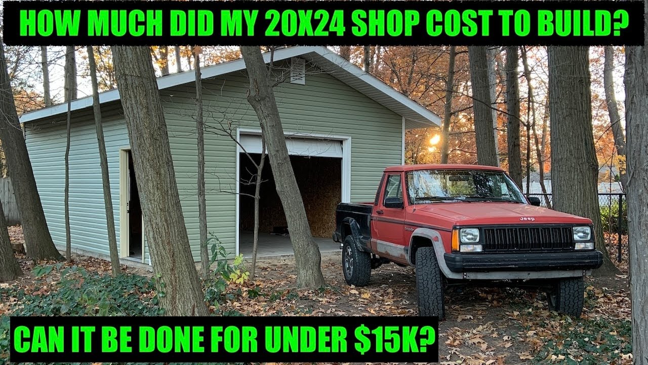 How Much Did My 20x24 Shop Cost To Build? - YouTube