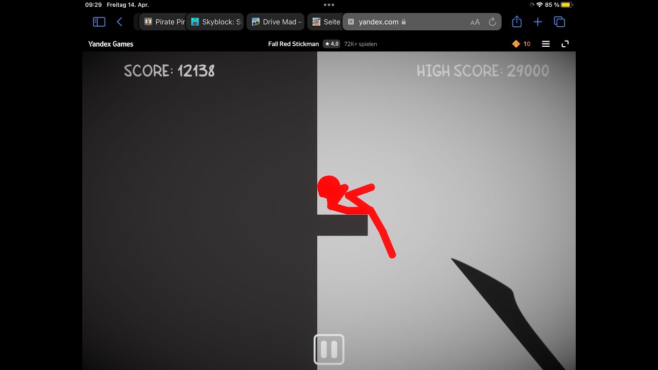 Fall Red Stickman auf yandex.com kurzes Viedeo. - YouTube