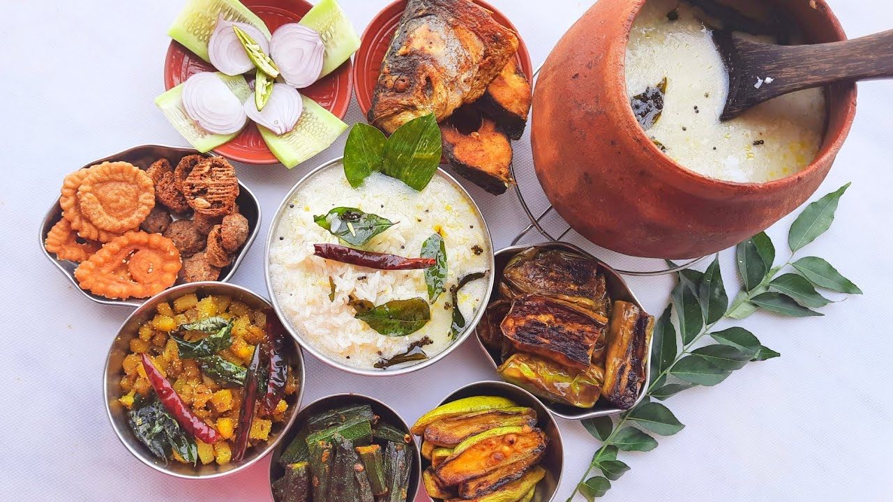 Water rice and side dishes recipe | Dahi pakhala odisha special dishes ...