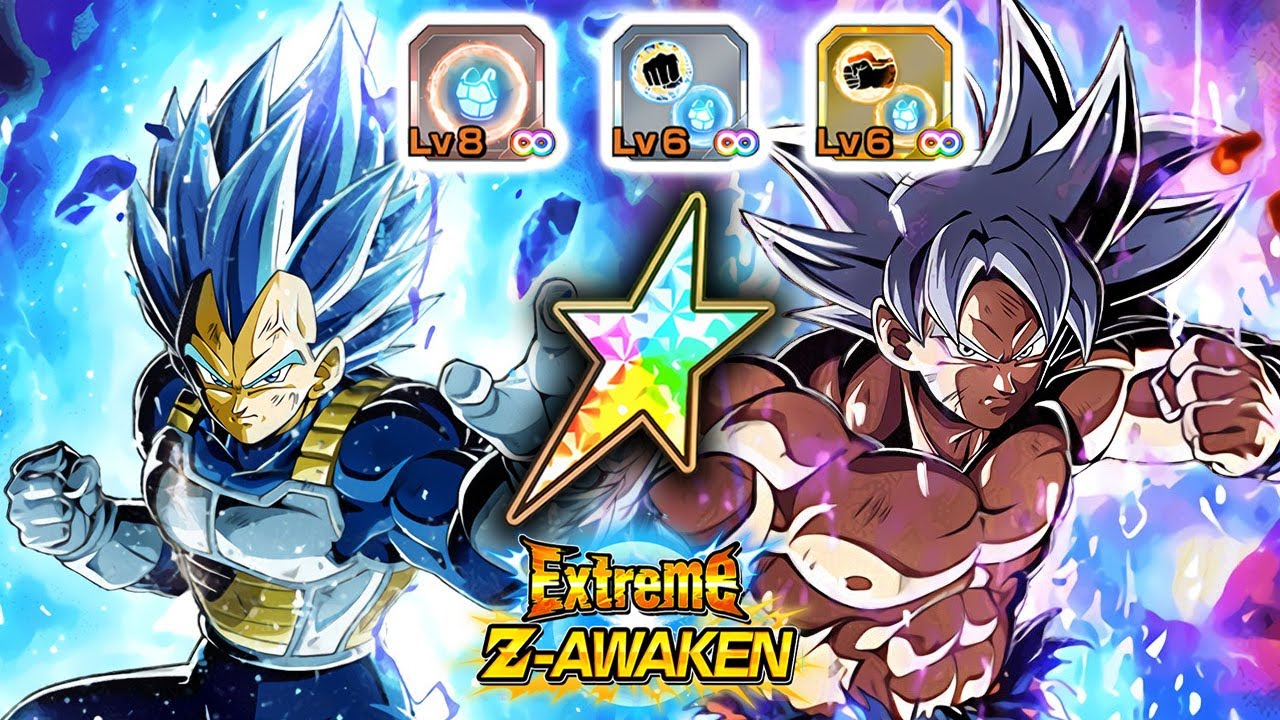 100% EZA LR SSBE VEGETA + EZA LR MUI GOKU WITH ANNIVERSARY EQUIPS ...