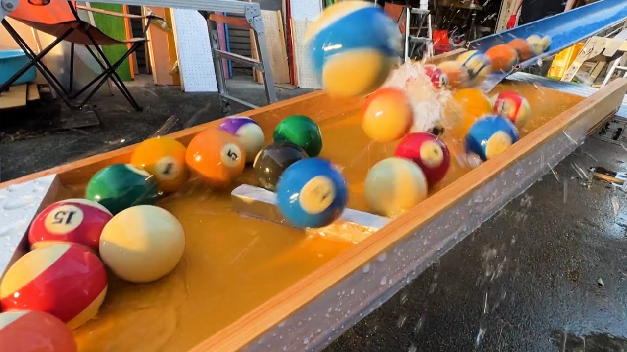Marble run race ☆ Handmade rain gutter waterslide + Dragon ball ...