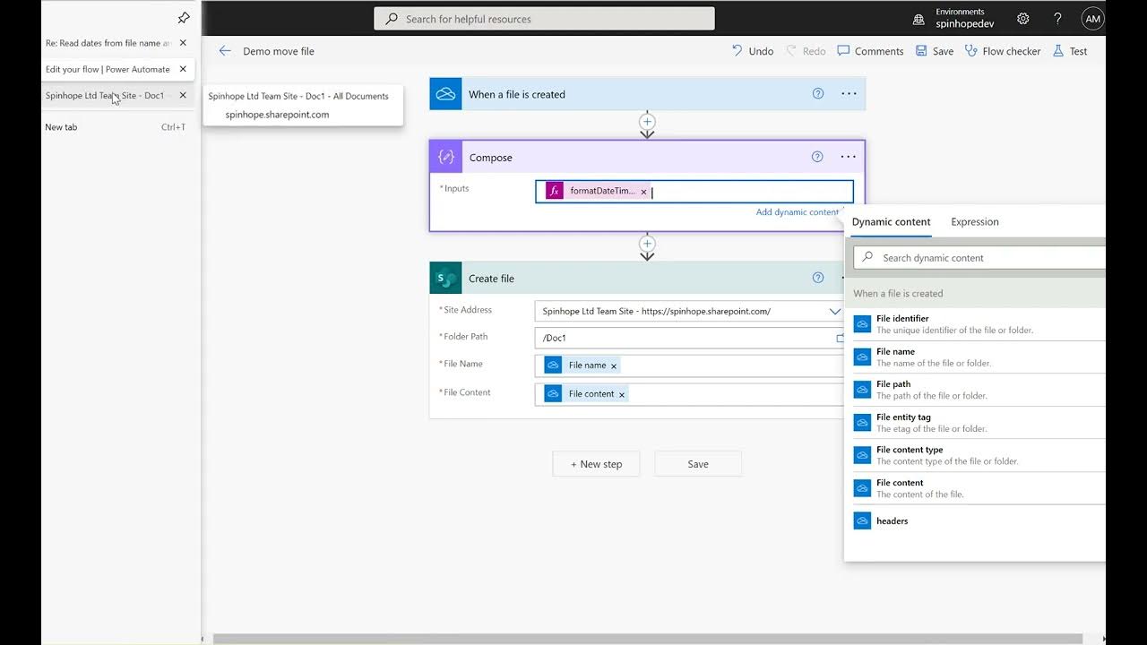 Power Automate - Copy file from Onedrive to SharePoint specific folder ...