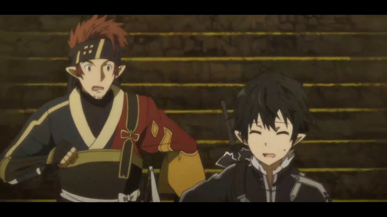 Sword Art Online 2 - Kirito Pulls Sinon's Tail - English Dub - YouTube