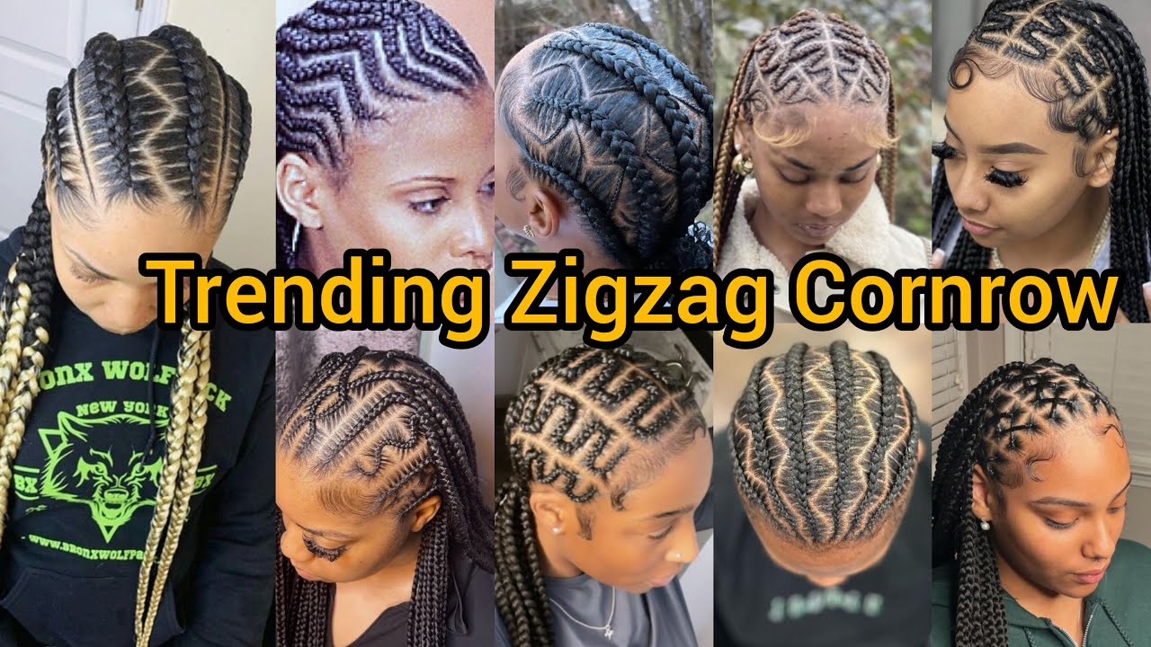 Trendy Zigzag Cornrow Braids Hairstyles for Black Women | All back ...