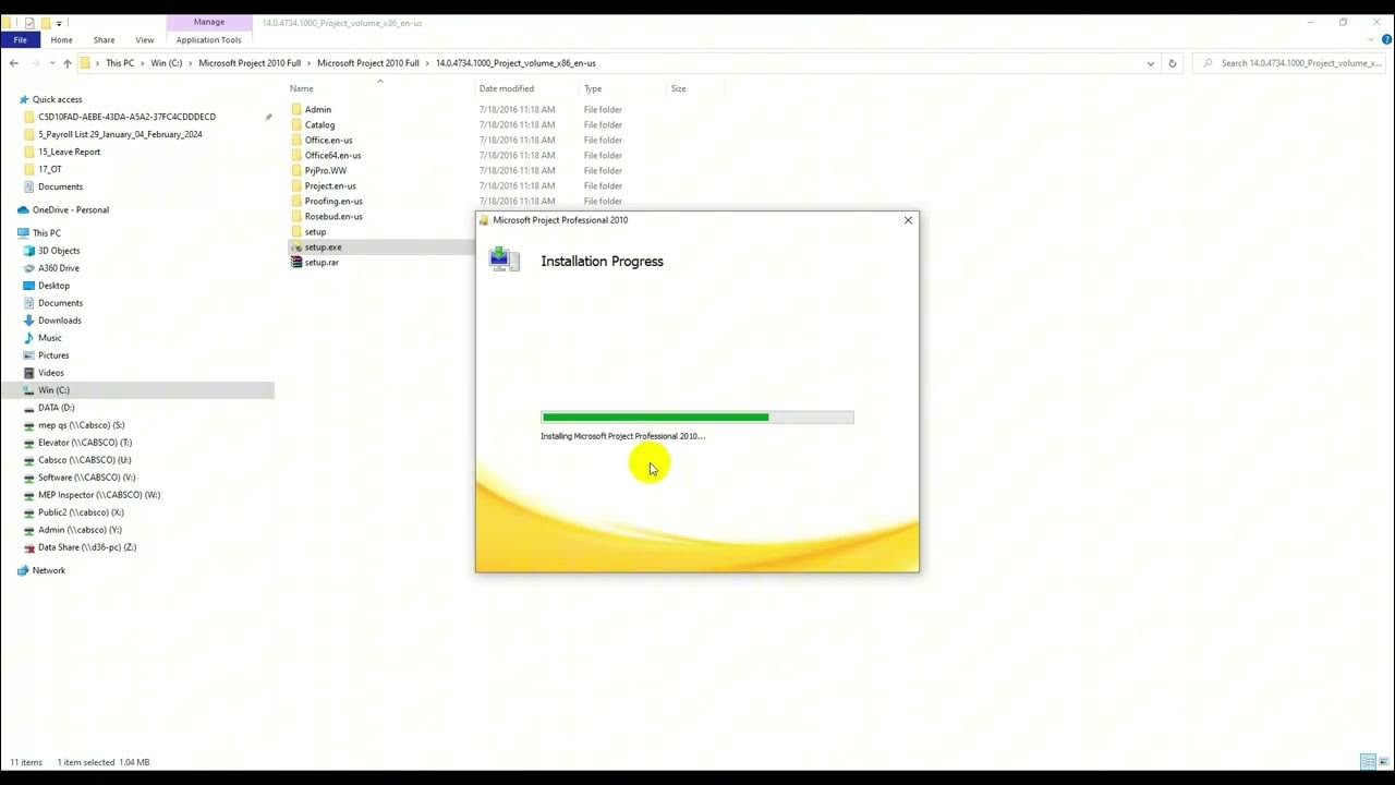 How to install Microsoft Project Professional 2010 - YouTube