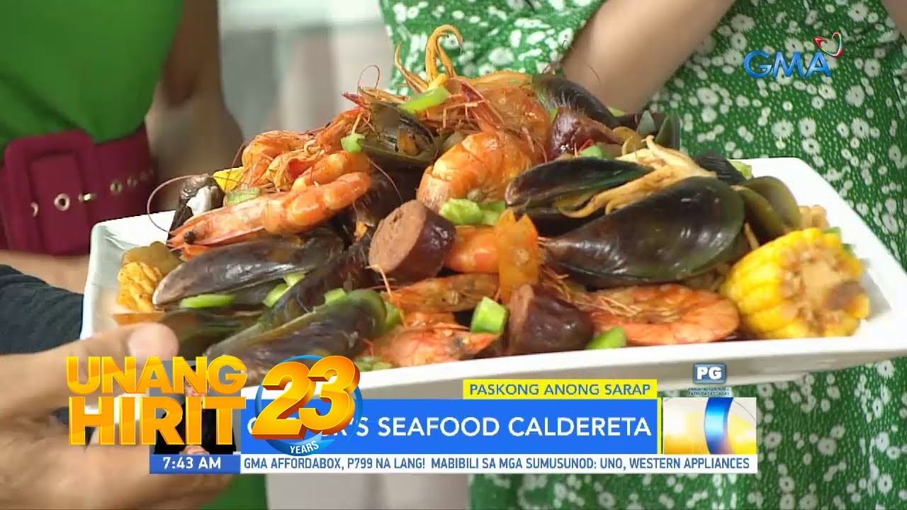 Paskong Anong Sarap- Chef JR Royol’s Kalderetang seafood | Unang Hirit ...