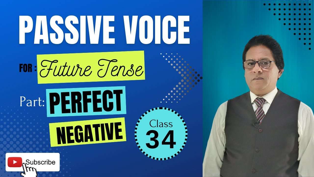 PASSIVE VOICE for Future Tense Part Perfect for Negative #passivevoice ...