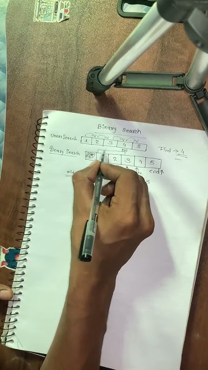 Binary search logic explain #coding #DSA#programming - YouTube