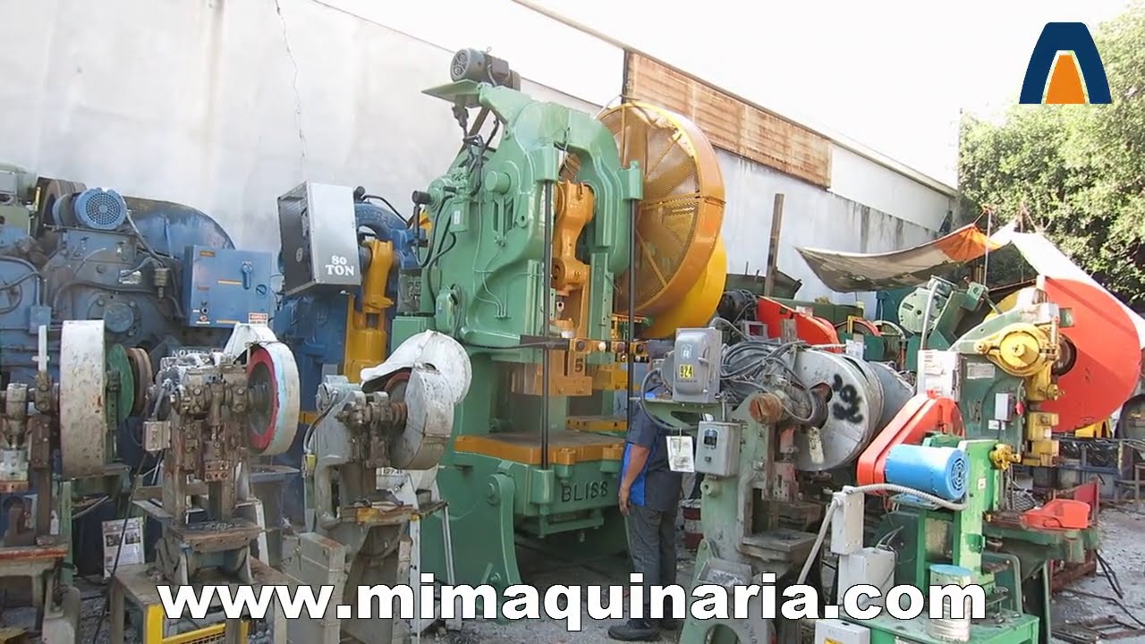 trq-828 Prensa troqueladora tipo OBI marca BLISS 95 Ton - YouTube